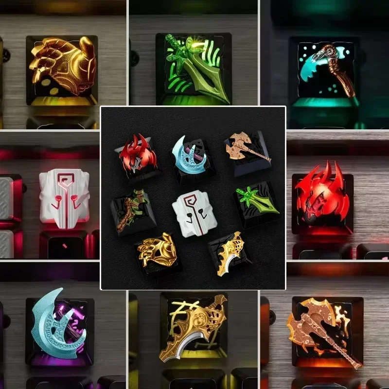 DOTA2-Teclas-de-alum-nio-EHOME-Force-Staff-Battle-Fury-Manta-3D-Transl ...