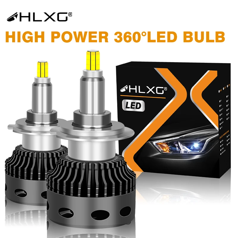 H7 LED Canbus 360 H11 H1 H4 Car Headlight Bulbs 60000LM HB3 HB4 9012 9005 9006 D2S D4S Turbo Bi ...