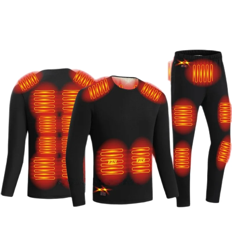 28 Areas Heated Underwear Winter Thermal Heated Jacket Hiking Shirts ...