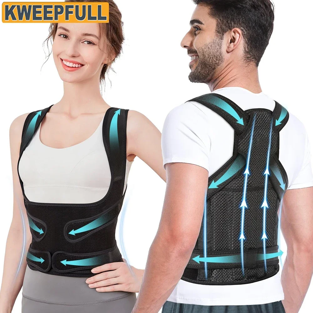 Back-Brace-and-Posture-Corrector-for-Women-Men-Adjustable-Lightweight ...