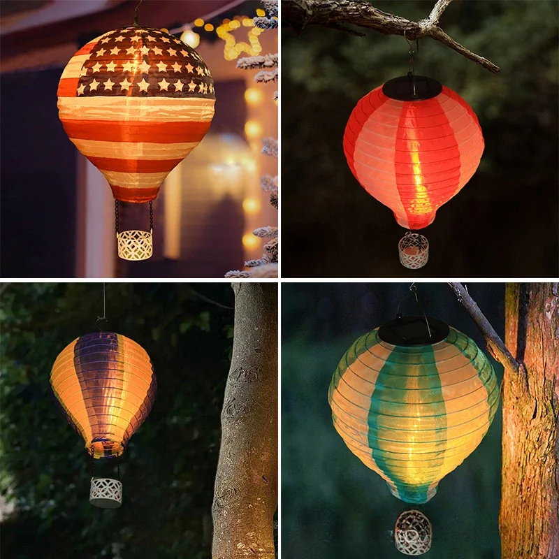 Hot-Air-Balloon-Solar-Lights-Outdoor-Garden-Decor-Sunlight-Flashing ...