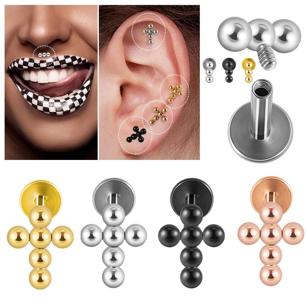 Surgical-Steel-Internally-Threaded-Round-Ball-Earrings-Cartilage-Labret ...