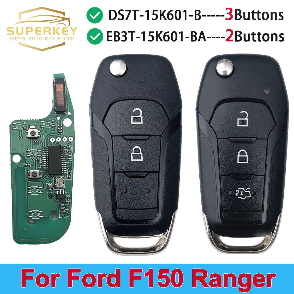 SUPERKEY-DS7T-15K601-B-EB3T-15K601-BA-Remote-Car-Key-Flip-Fob-ID49 ...