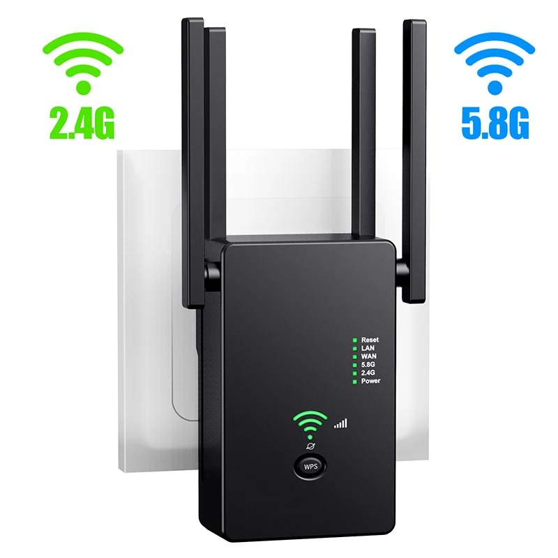 1200Mbps-Roteador-Sem-Fio-2-4G-5GHz-Dual-Band-WiFi-Repetidor-Longo ...