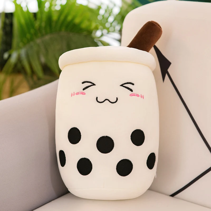 Boba Plushie Kawaii Room Decor Bubble Tea Plush Toy Stuffed Ice Cream ...