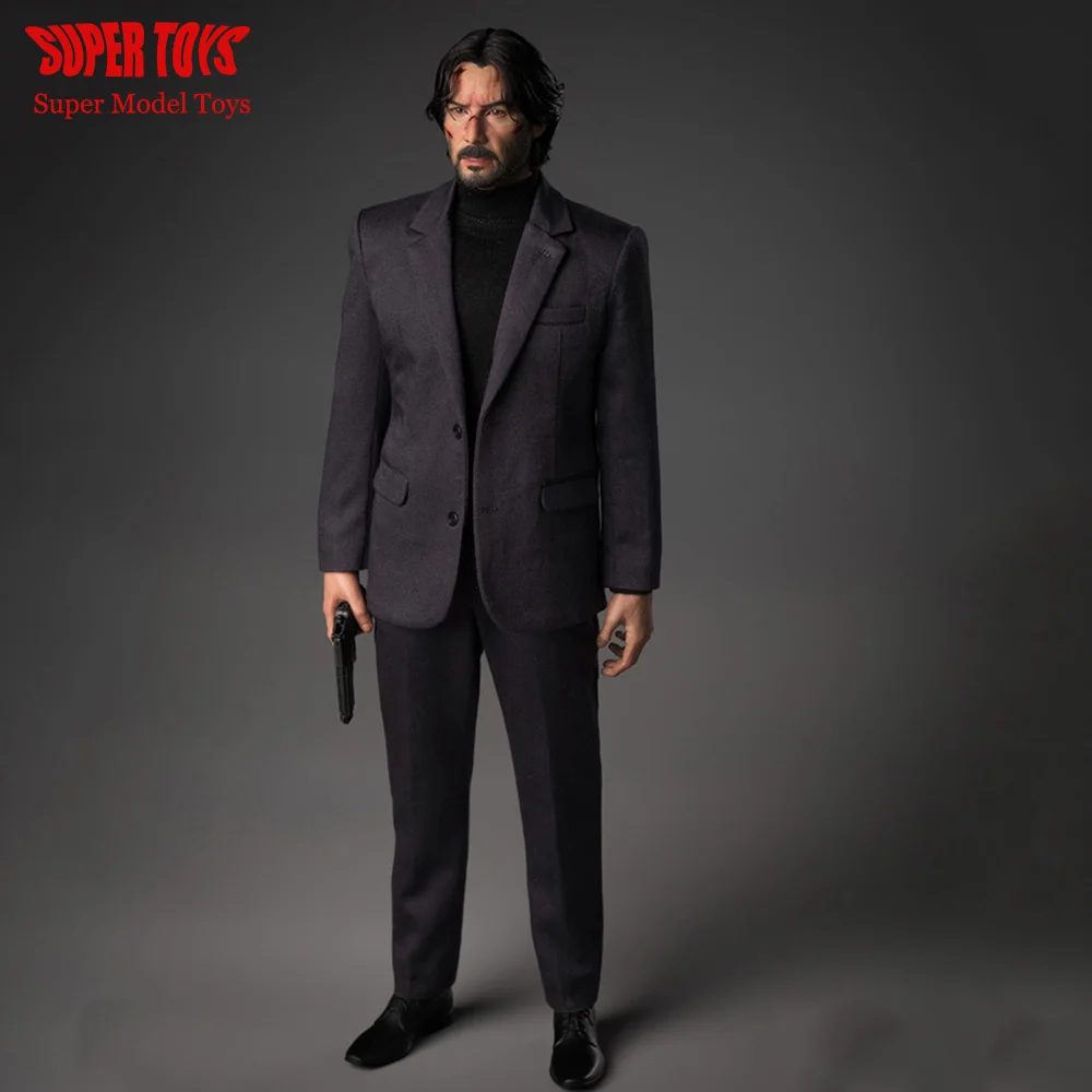 Topo tp008 1/6 Maßstab Killer von Gott Keanu Reeves formelle Anzug Kopf geschnitzte Kleidung Set ...