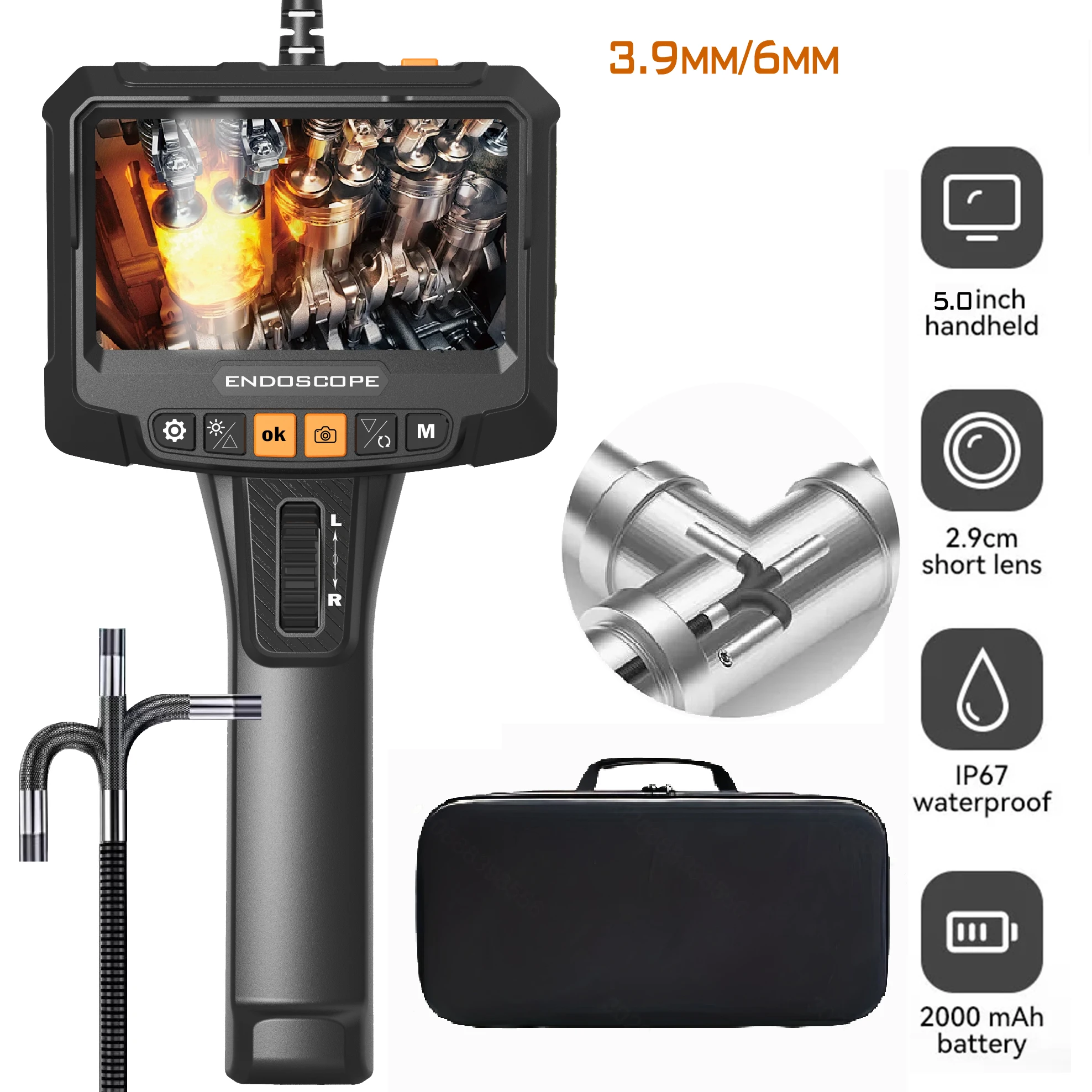 5-inch-360-rotating-dual-lens-endoscope-3-9MM-IPS-endoscope-inspection ...