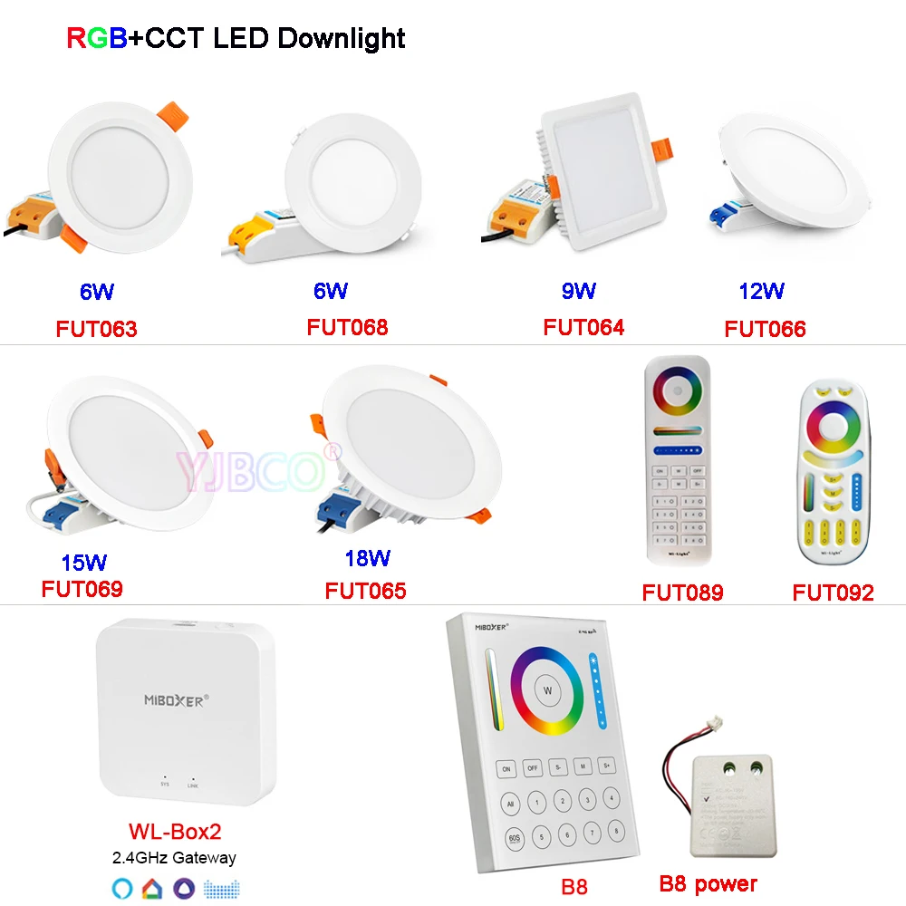 Led Downlight 220v Dimmable | Miboxer Downlight - 6w/9w/12w/15w/18w Rgb ...