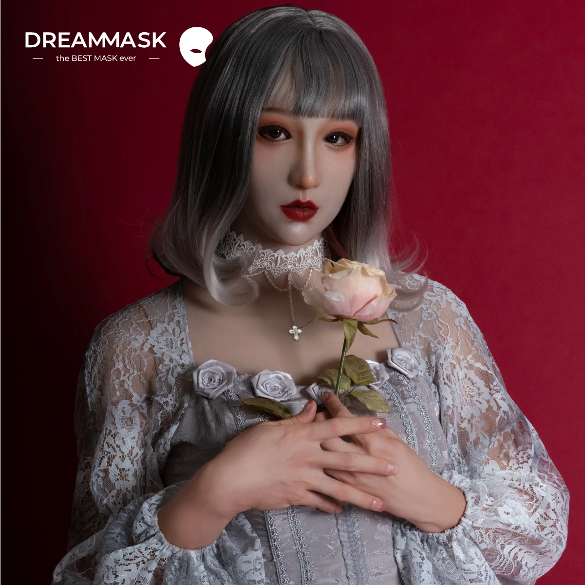 (M22 NINA)Dreammask DMS Crossdressing Full Head With Breast Torso Cosplay Kigurumi Male To ...