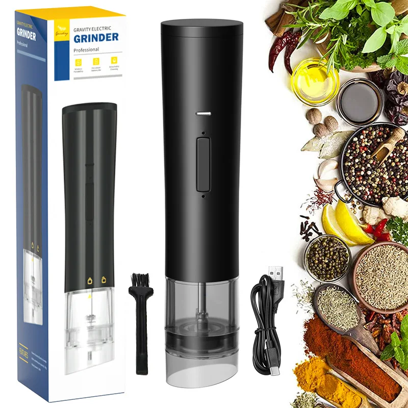 USB-rechargeable-Pepper-mills-Electric-Pepper-grinder-Salt-shaker ...