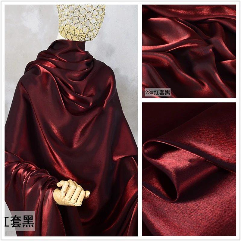 Glazed-Silk-Cotton-Satin-Illusion-Fabric-Shirt-Suit-Rayon-Polyester ...