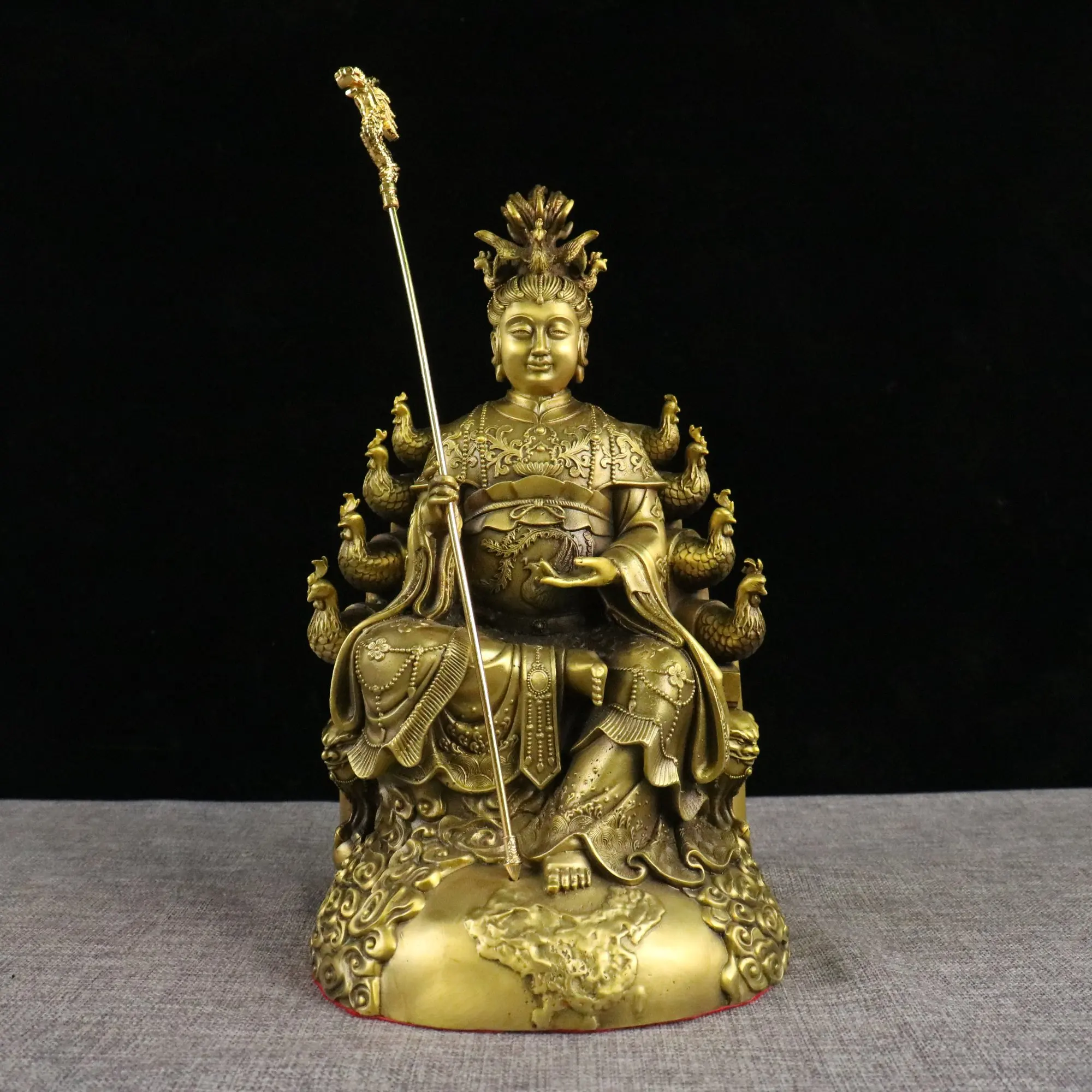 Pure-Copper-Houtu-Wife-Jiufeng-Earth-Mother-Yuanjun-Statue-Home-Desktop ...