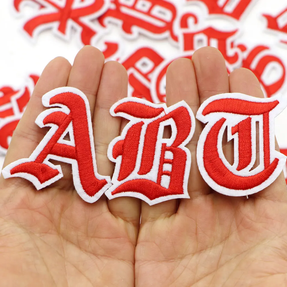 1PC-Red-Greek-Letter-Embroidery-Patches-Iron-On-Letters-Patch-A-Z-Patch ...