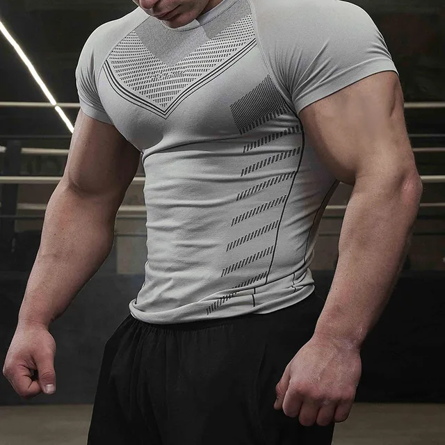 Compression Tight Men's Gym T Shirt - Men's Fitness Apparel, Men's ...