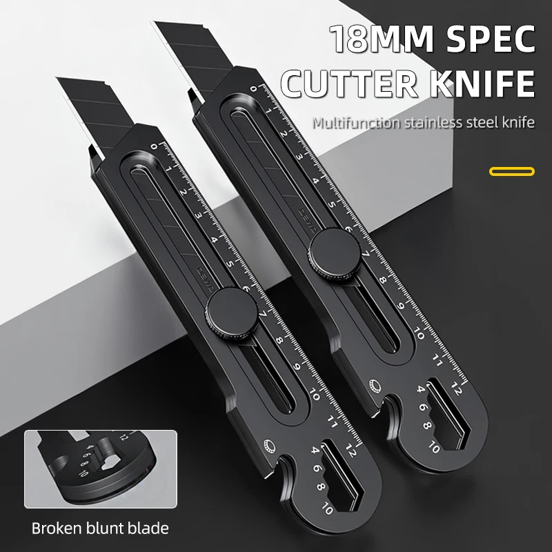 6-in-1-Stainless-Steel-Utility-Knife-Multi-Function-Opener-Retractable ...