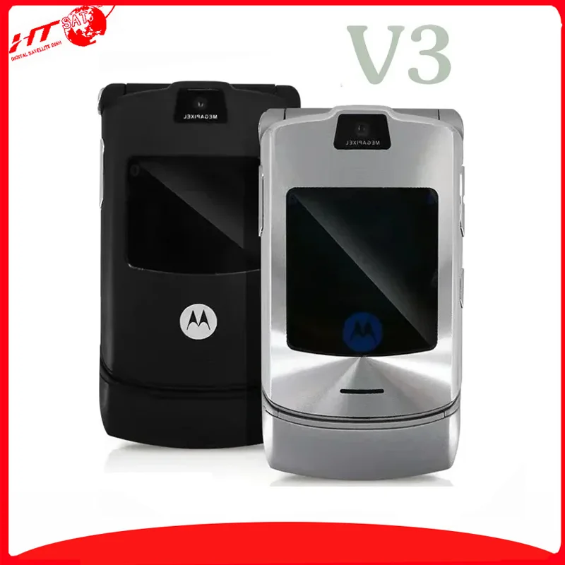 MOTOROLA-RAZR-V3-Refurbished-Unlocked-Clamshell-Bluetooth-Mobile-Cell ...