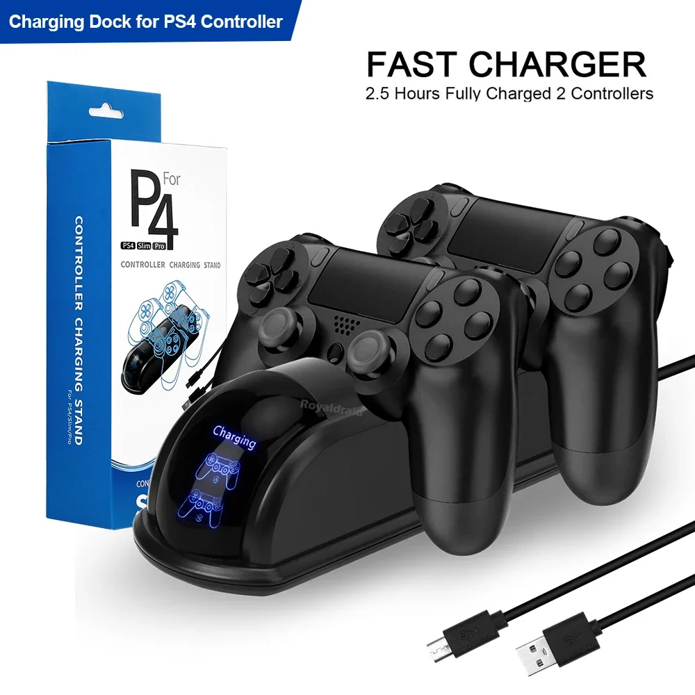 NEW-For-PS4-Controller-Charger-Dock-Station-Fast-Charging-Station-with ...