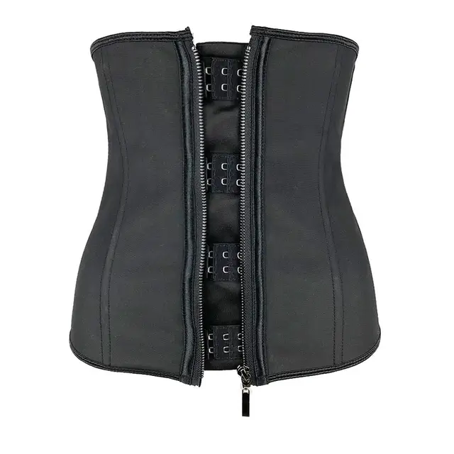 Women Latex Waist Trainer Body Shaper Corsets with Zipper Cincher ...