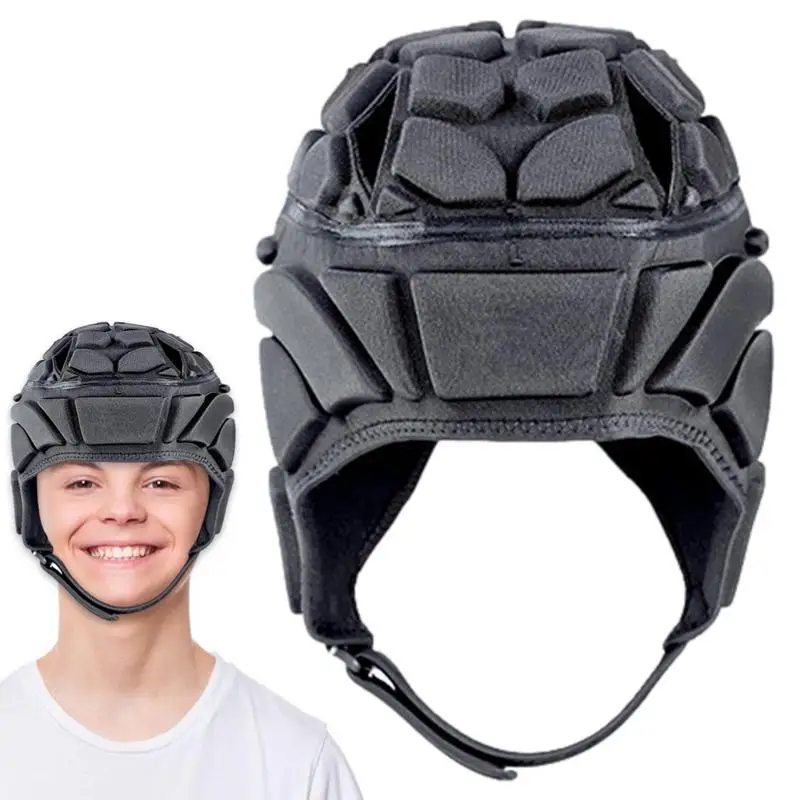 Rugby Helmet EVA Padded Headgear Soccer Goalkeeper Head Protective ...