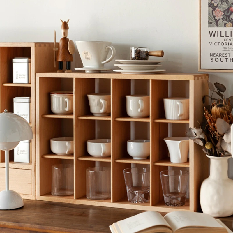 Desktop-Coffee-And-Tea-Cup-Holder-Solid-Wood-Storage-For-Duobao ...