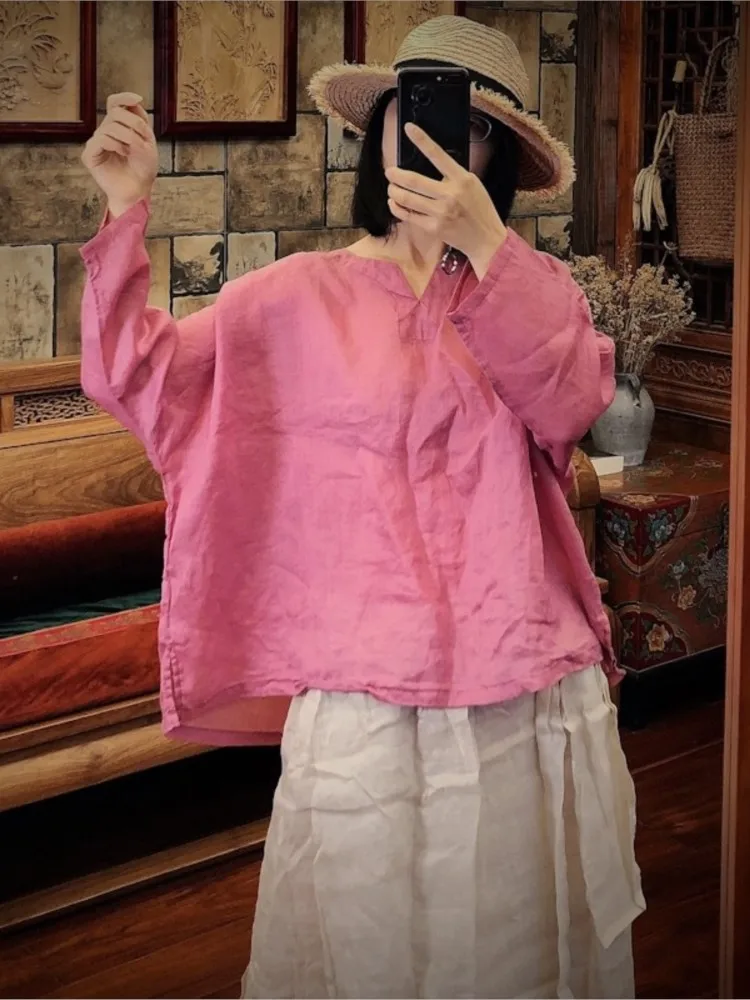 Summer Vintage Shirts Blouses | Ramie Womens Clothing | Ramie Ladies ...