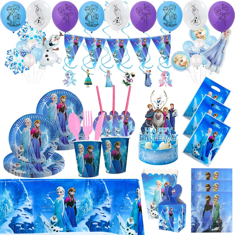 Disney-Elza-Frozen-Theme-Birthday-Party-Decora-o-Bal-o-de-talheres-Snow ...