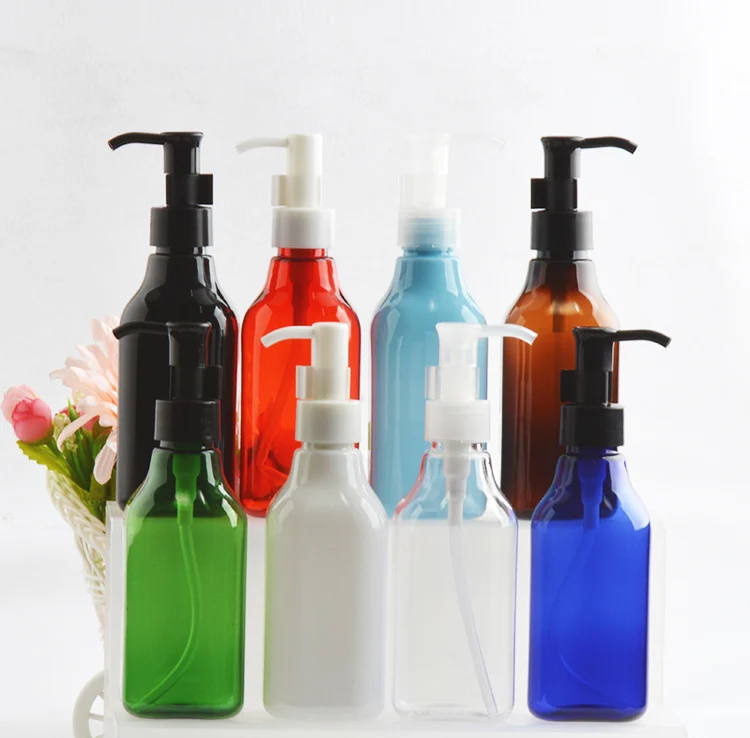 30pcs 200ml Empty Long-neck Square Makeup Removal Oil Pump White Black ...