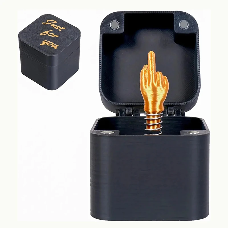 Christmas Prank Gift Middle Finger In Box Funny Creative Out Of The Box ...