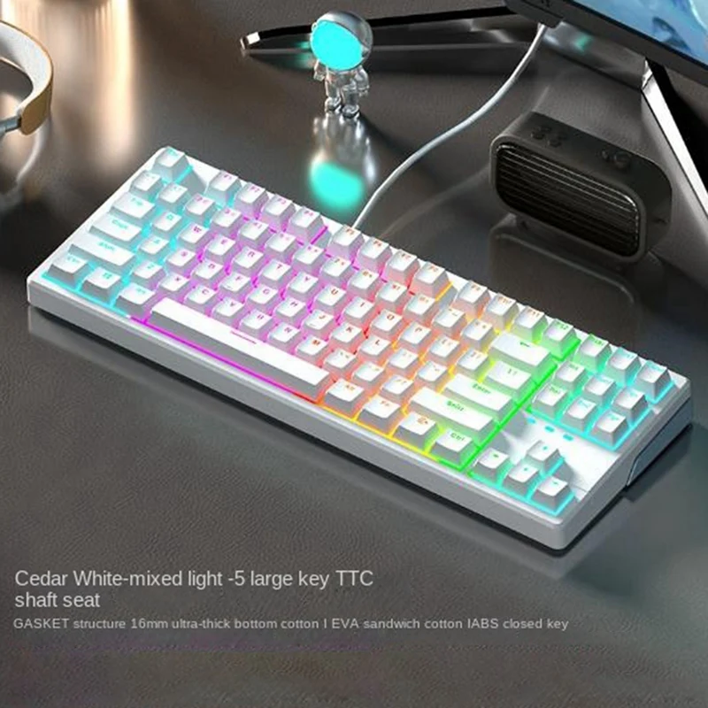 Rgb-Three-Mode-Wired-Mechanical-Keyboard-84-Key-Hot-Swappable-Wired ...