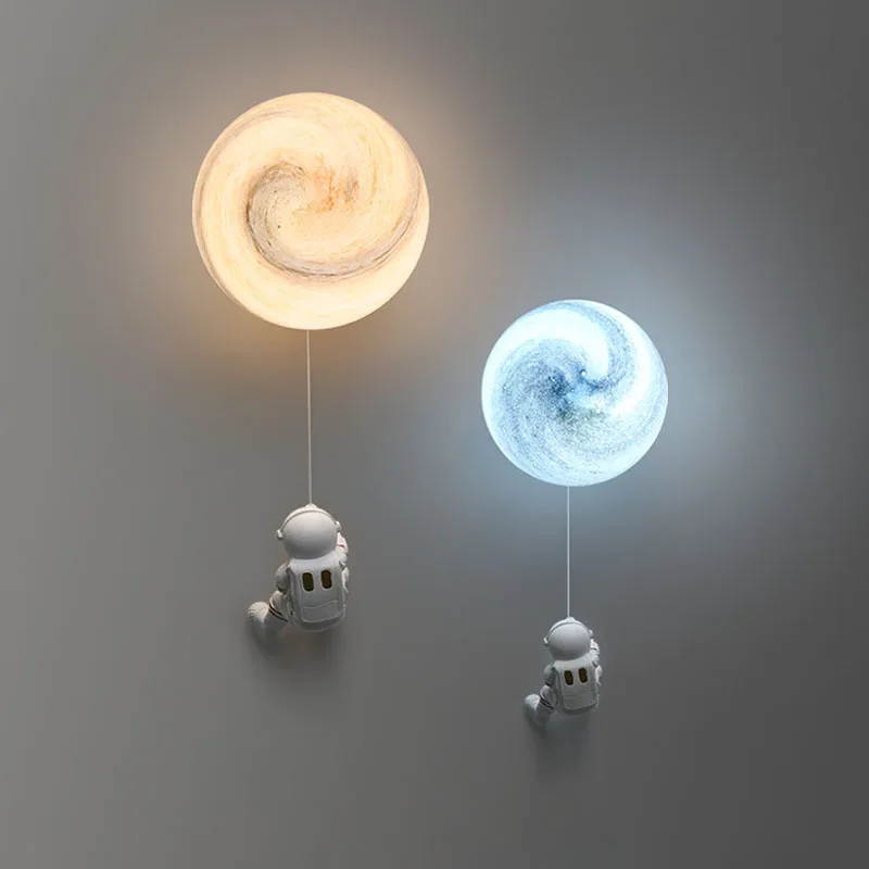 LED-Planet-Wall-Lamp-Tricolor-Dimming-Cartoon-Astronaut-Night-Light ...
