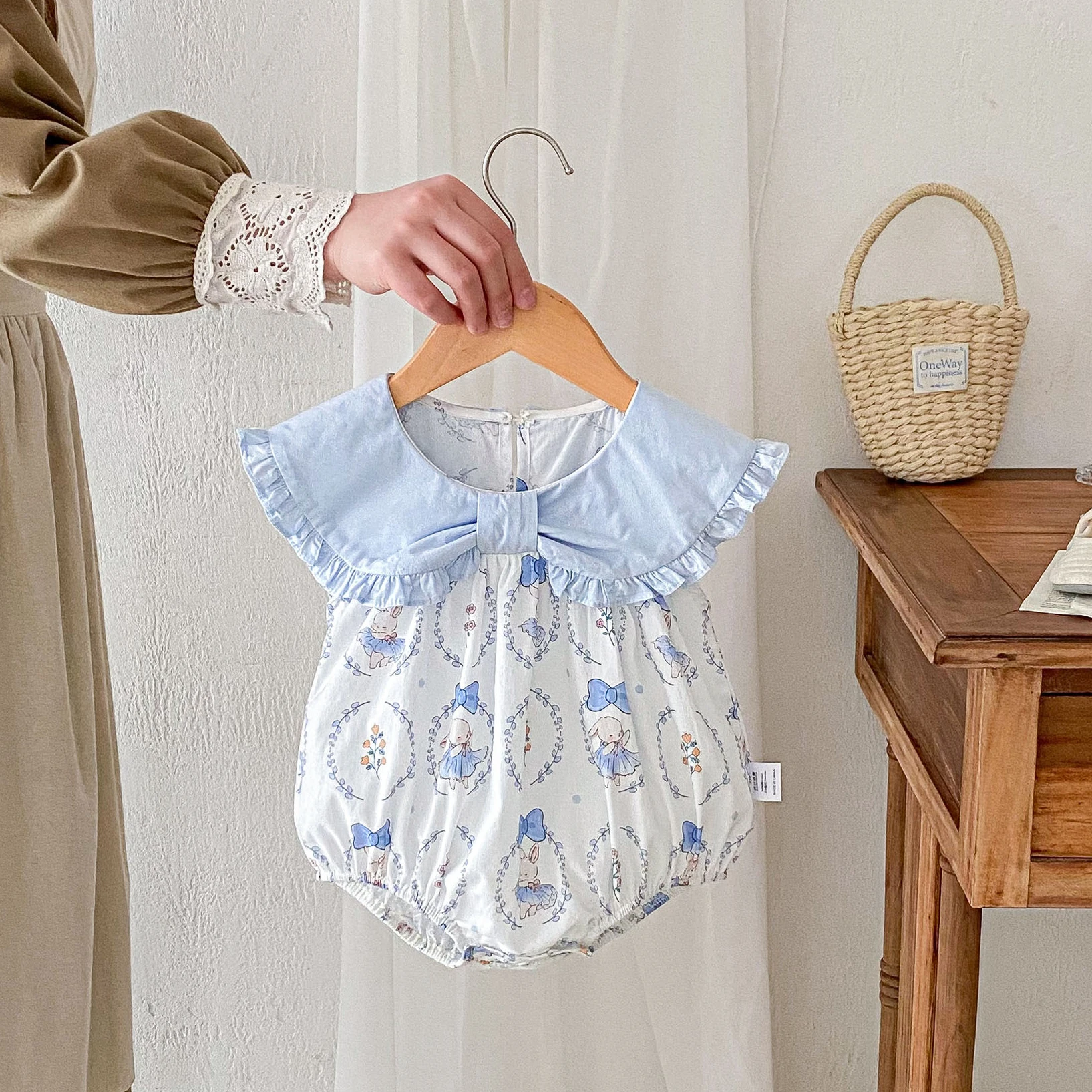 Ropa de verano para recién nacido, mono fino de princesa con cuello de ...