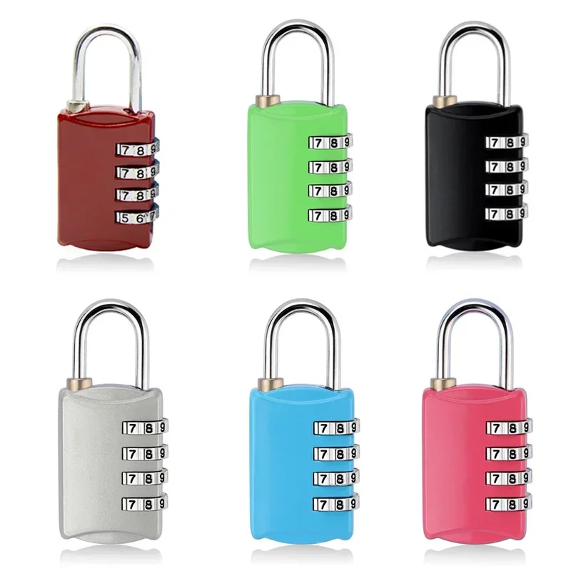 4-Digit-Dial-Combination-Code-Number-Lock-Padlock-for-Luggage-Zipper ...