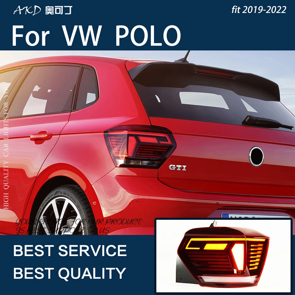 Car Lights For Polo 2019-2022 LED Auto Taillight Assembly Upgrade High ...