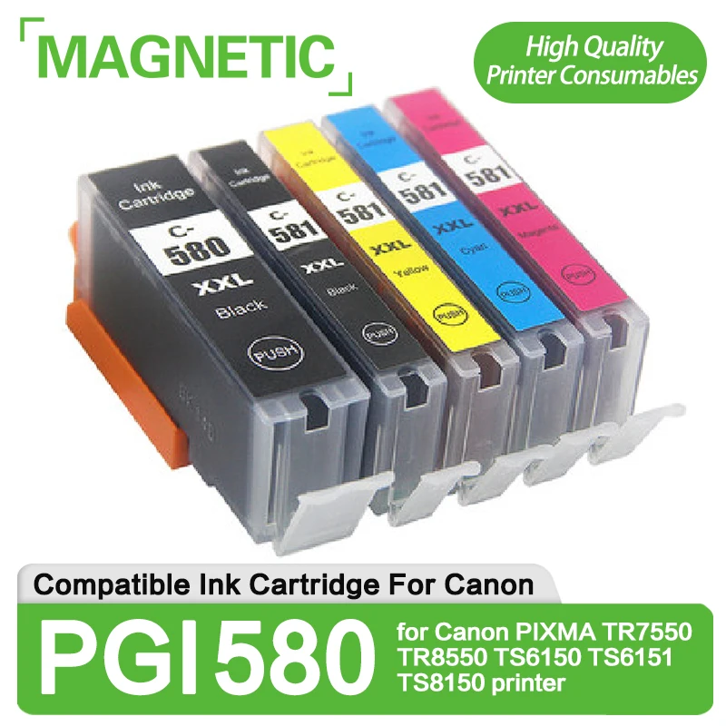 PGI 580 CLI 581 PGI580 CLI581 XXL Ink Cartridge Compatible for Canon ...