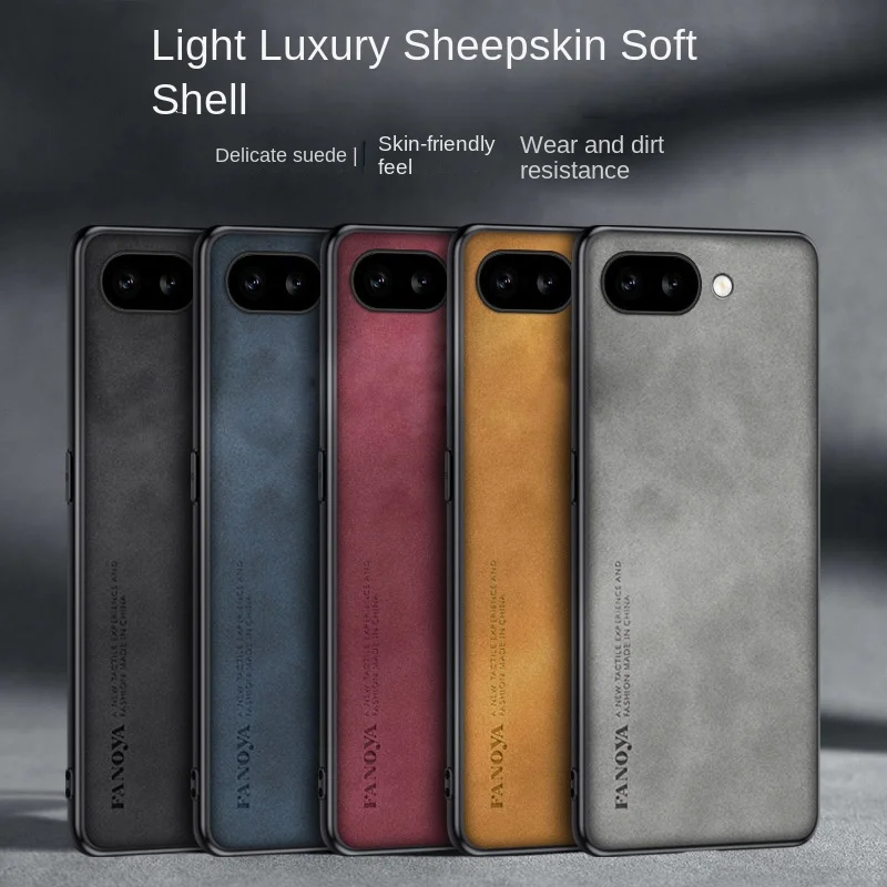 Para Google Pixel 9A funda de cuero PU funda trasera dura mate funda de ...