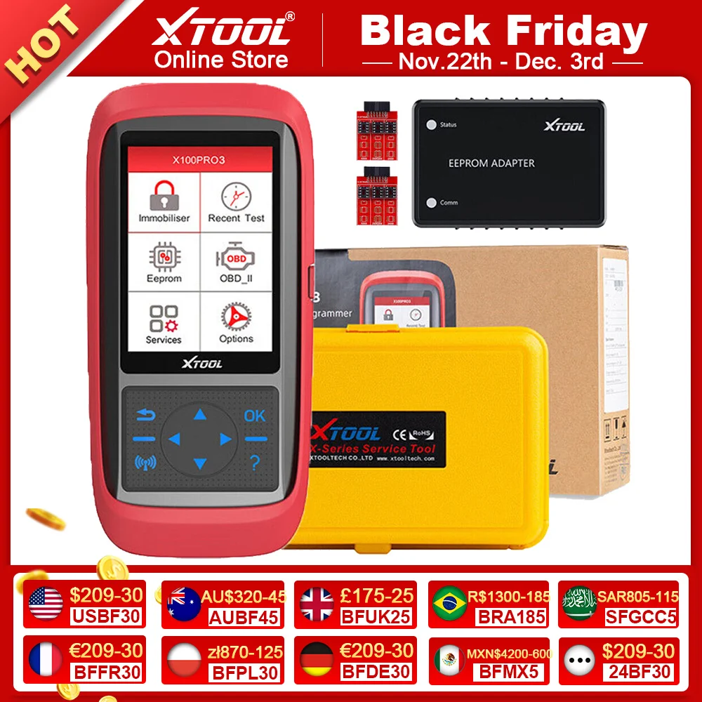 XTOOL-X100-Pro3-Car-OBD2-Scanner-Key-Programmer-EEPROM-Code-Reader-with ...