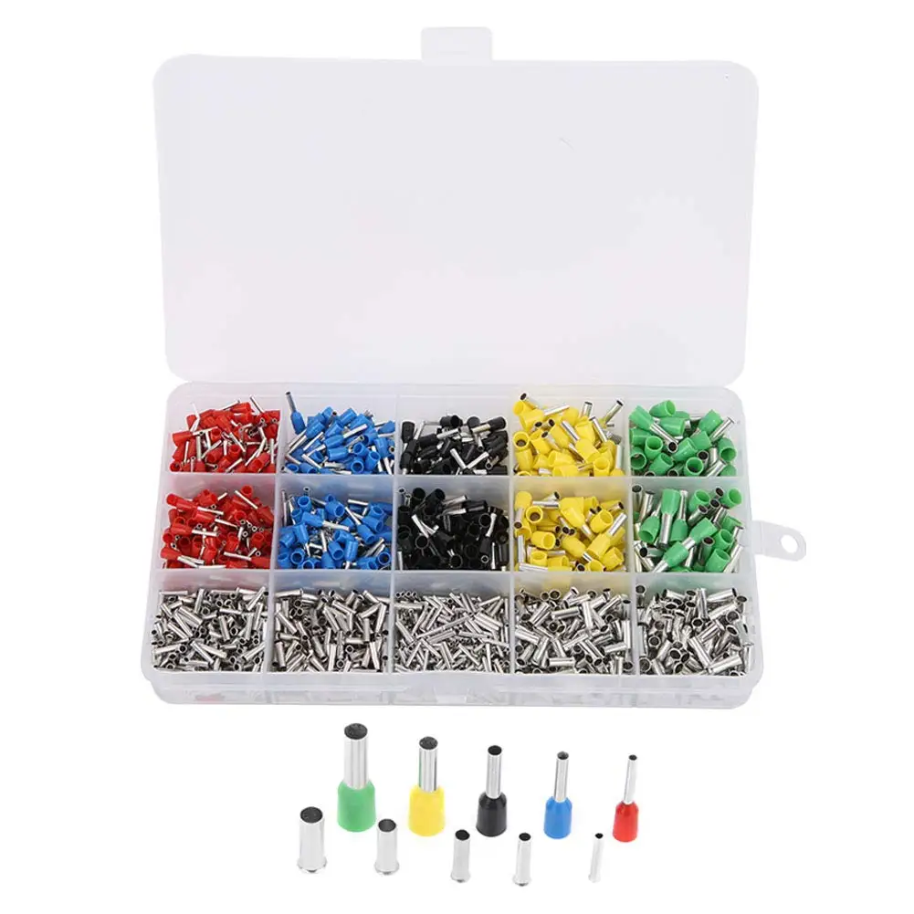 1640Pcs Crimp Terminal Connector Sleeves, Wire Ferrules Kits,Crimp Pin ...