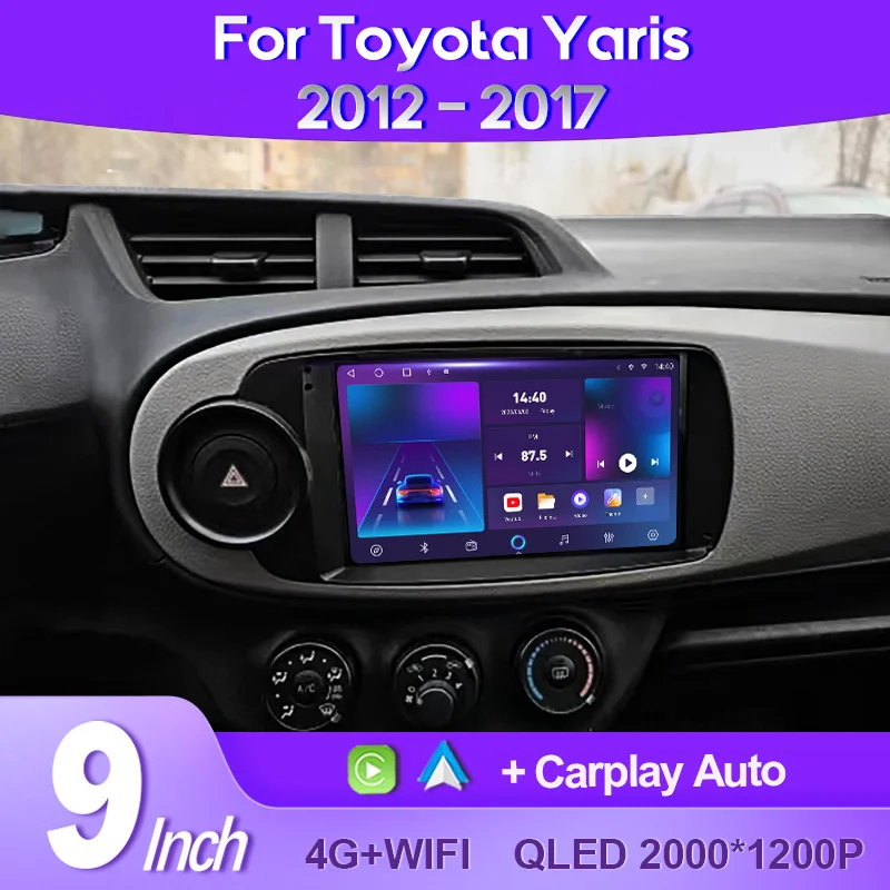QSZN-For-Toyota-Yaris-2012-2017-2K-QLED-Android-13-Car-Radio-Multimedia ...