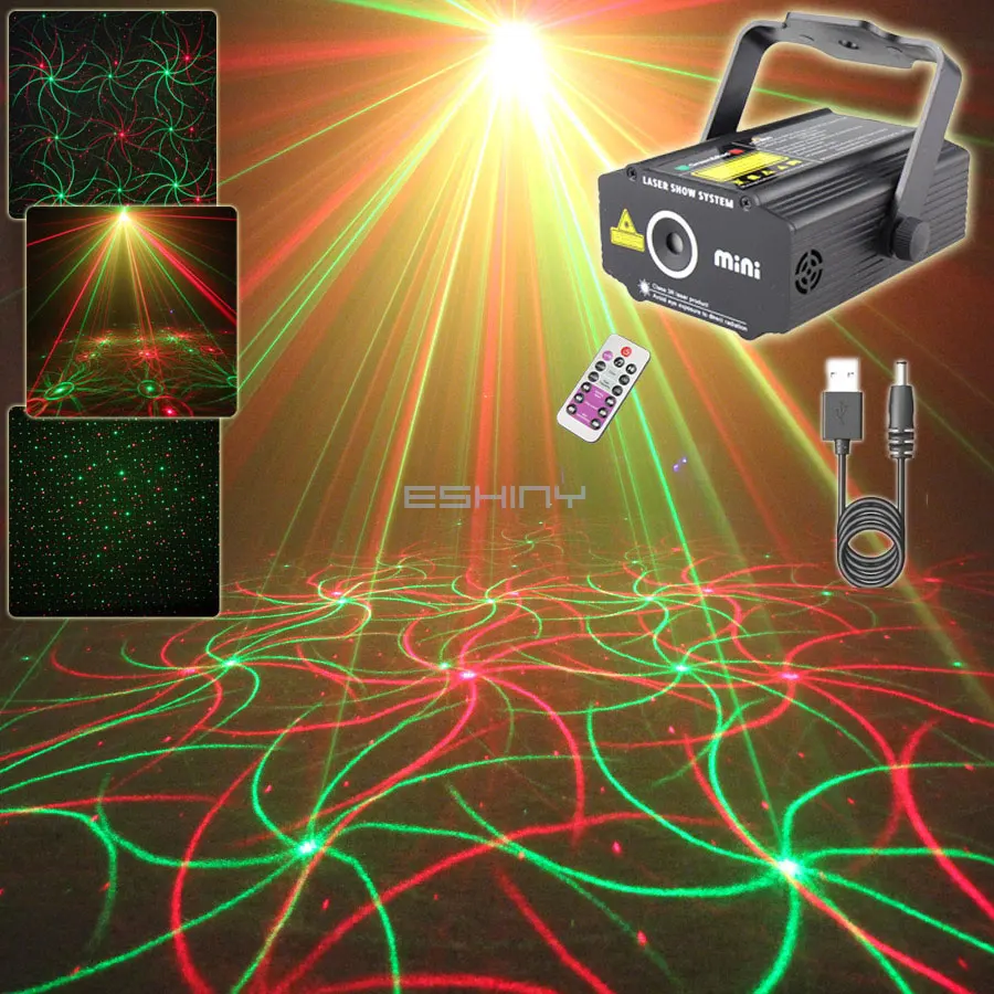 4IN1 R&G Laser Projector 4 Patterns Disco DJ Light Dance Bar Family ...