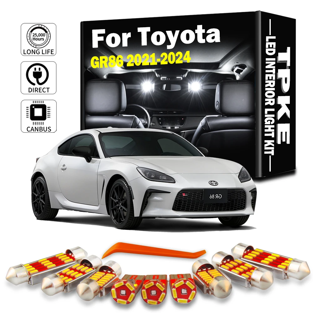 TPKE 10Pcs LED Interior Luggage Sun Visor Plate Light Kit For Toyota ...