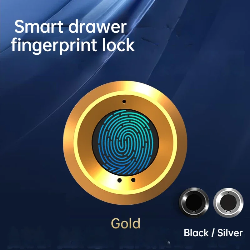 Gold Smart Drawer Electronic Lock Storage Cabinet Fingerprint Lock File ...