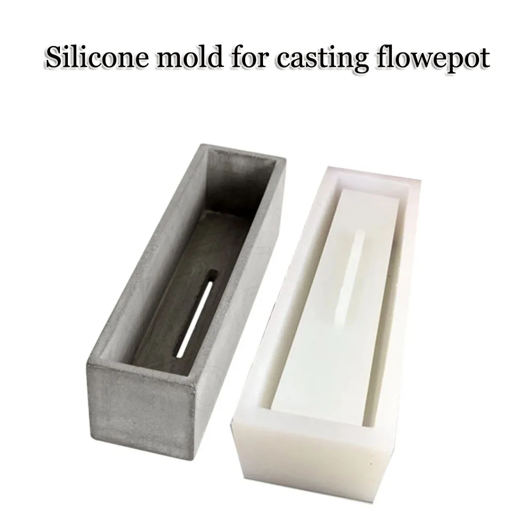 Large-Silicone-Planter-Molds-Garden-Plants-Pot-Concrete-Molds-Rectangle ...
