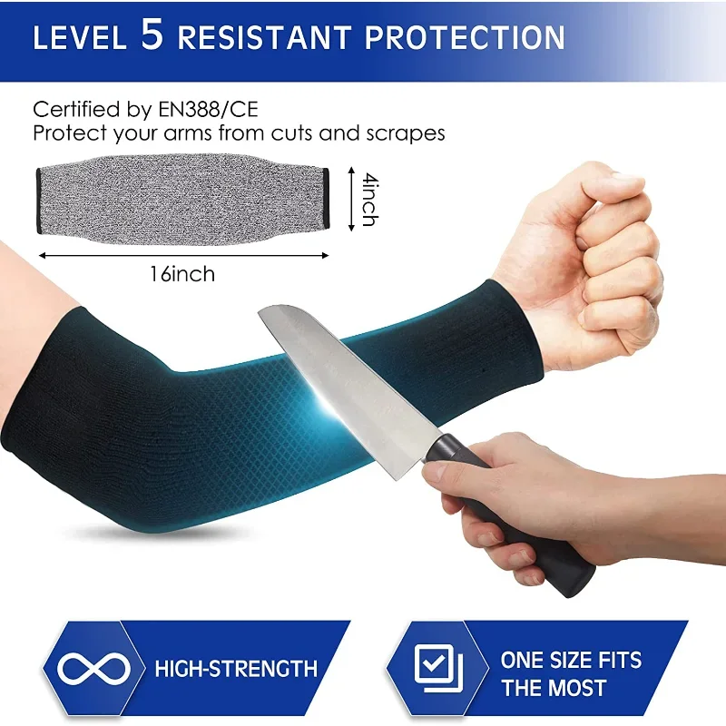 1pcs-Level-5-HPPE-Outdoor-Work-Safety-Arm-Guard-Sleeve-Anti-Cut-Welding ...