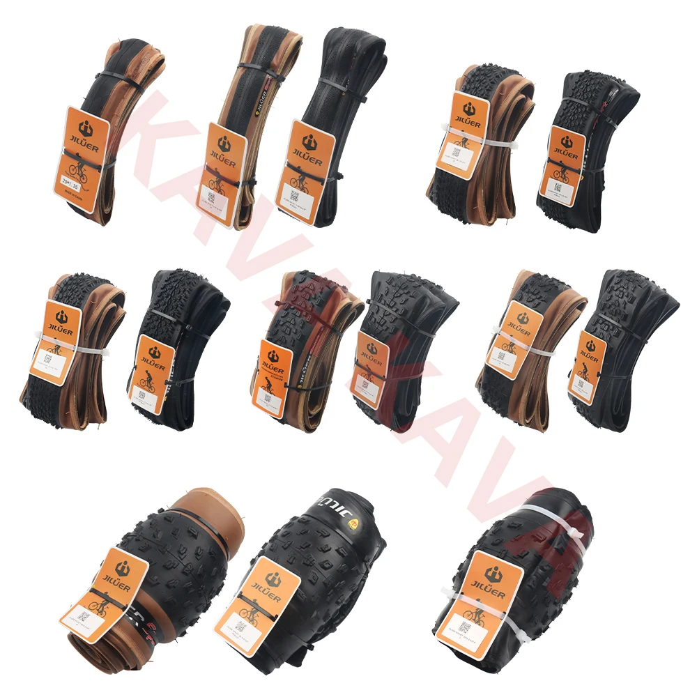 JILUER Bicycle Tire MTB Road Bicycle Foldable Tyres 26x1.95 27.5x2.1 ...