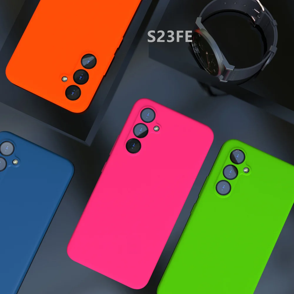 For-Samsung-Galaxy-S23FE-Case-High-Quality-Soft-Silicone-Cover-Silky-Touch-Protective-Shell-S23 ...
