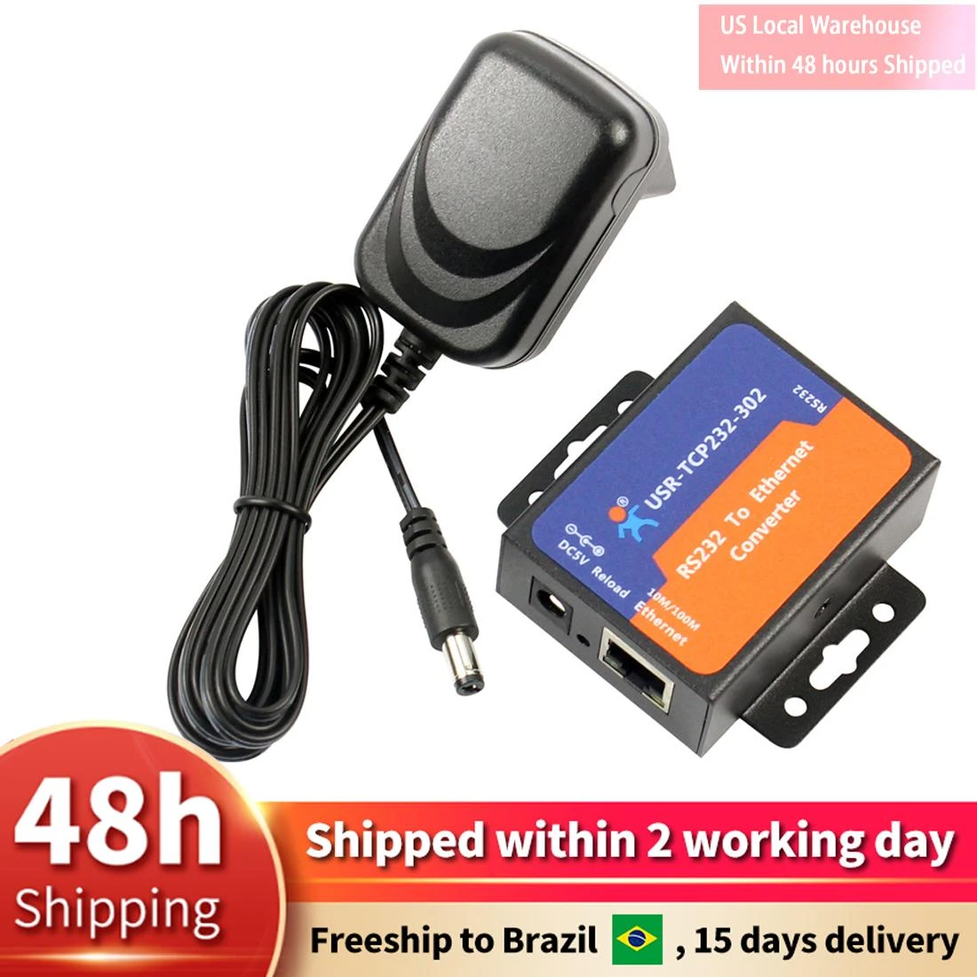 Usr-tcp232-302 1-port Low Cost Serial Rs232 To Ethernet Converters Tiny ...