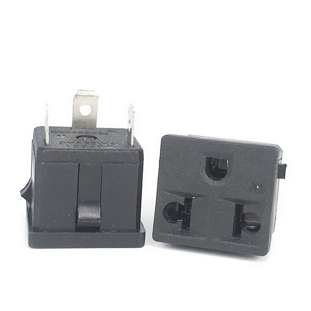 AC Power Plug Socket Panel Mount 15A 250V 3 Pin Male Schurter Panel ...