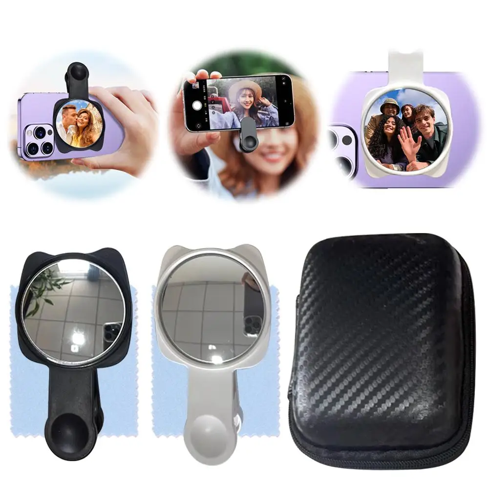 Smart-Phone-Selfie-Mirror-with-Black-Storage-Bag-for-iPhone-15-14-13-12 ...