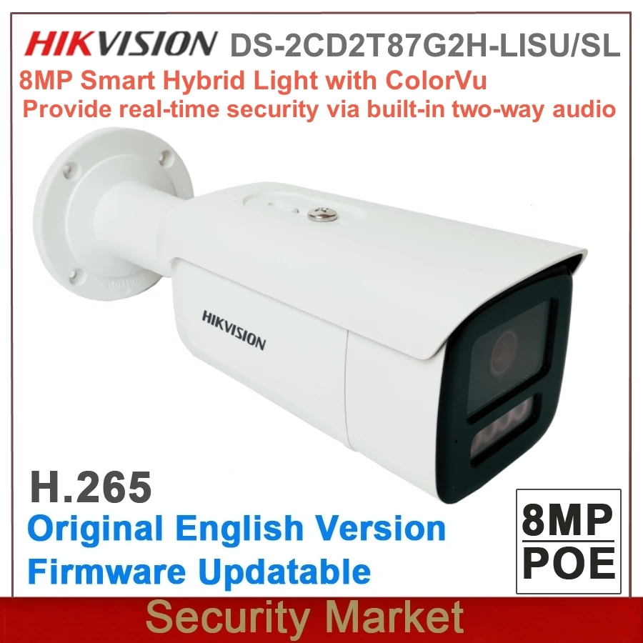 Original-Hikvision-DS-2CD2T87G2H-LISU-SL-8MP-POE-Smart-Hybrid-Light-with-ColorVu-Fixed-Bullet ...