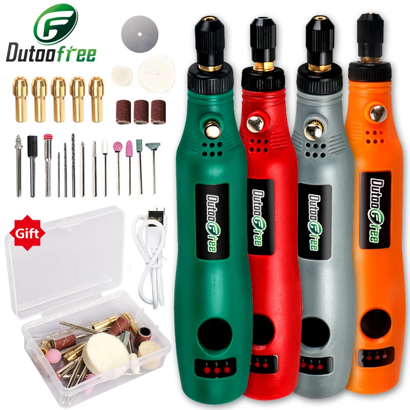 Mini Wireless Drill Electric Carving Pen Variable Speed USB Cordless ...